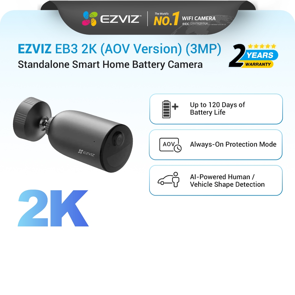 EZVIZ EB3 Standalone Smart Home Battery Camera | Shopee Singapore