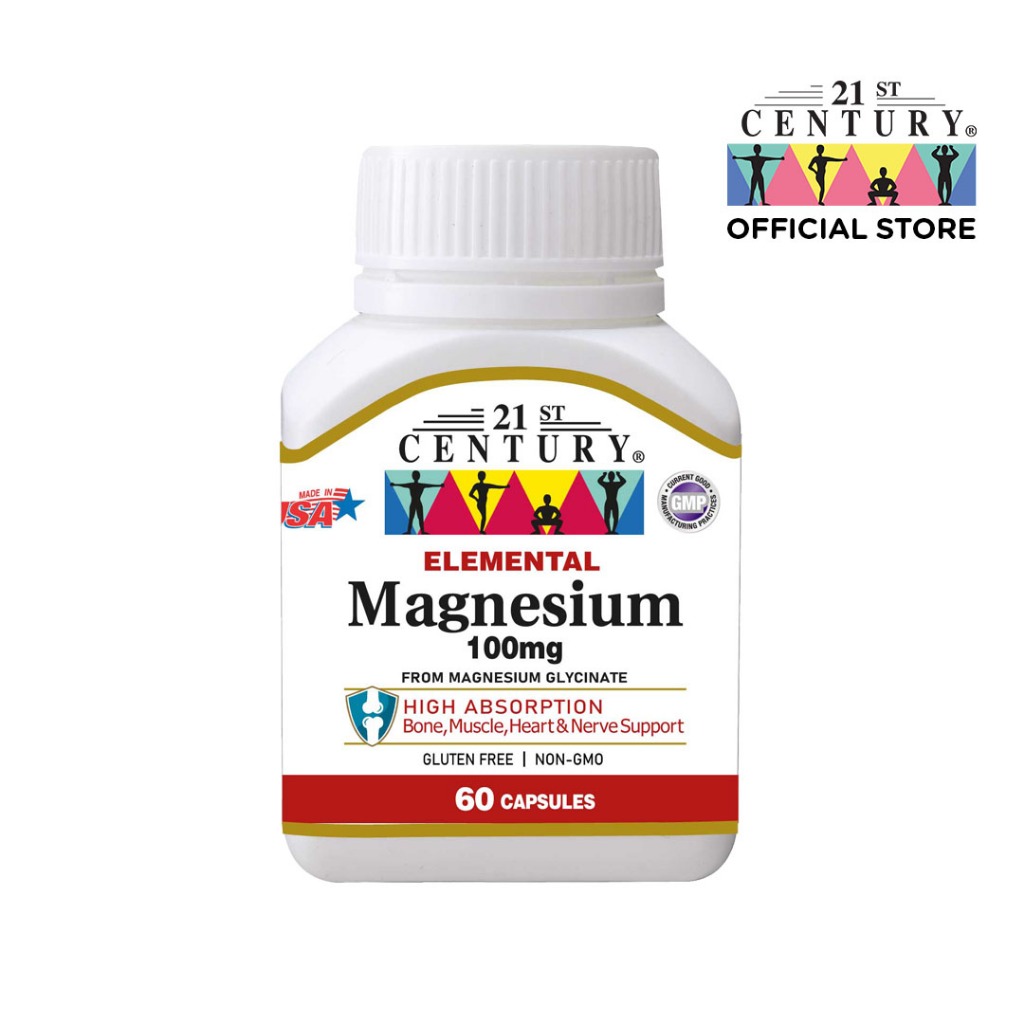 *New* 21st Century Elemental Magnesium 100mg with Magnesium Glycinate ...