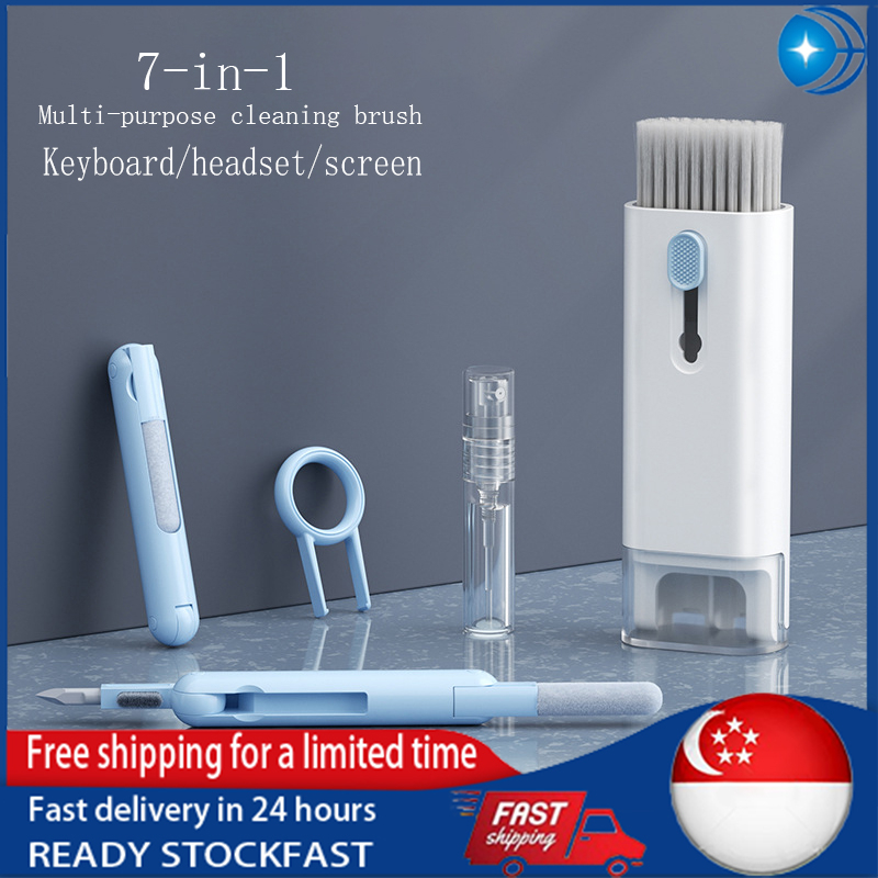 【SG STOCK】 7-in-1 Bluetooth Headset Computer Keyboard cleaner Brush Kit ...