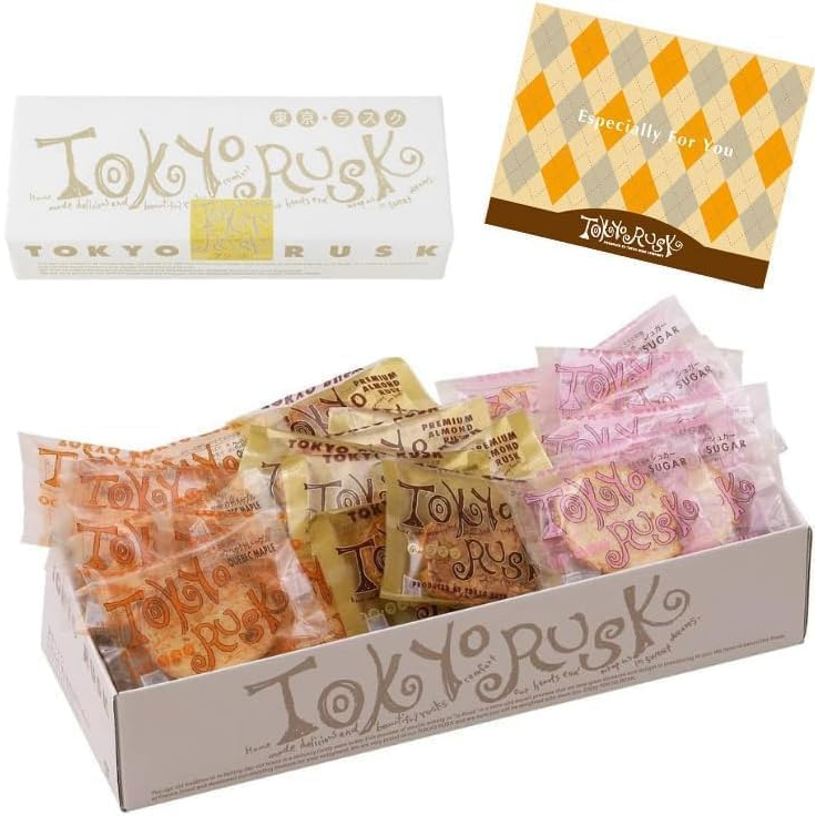 Tokyo Rusk Assortment 24 Pieces of 3 Types Taikoban as a Tokyo souvenir ...