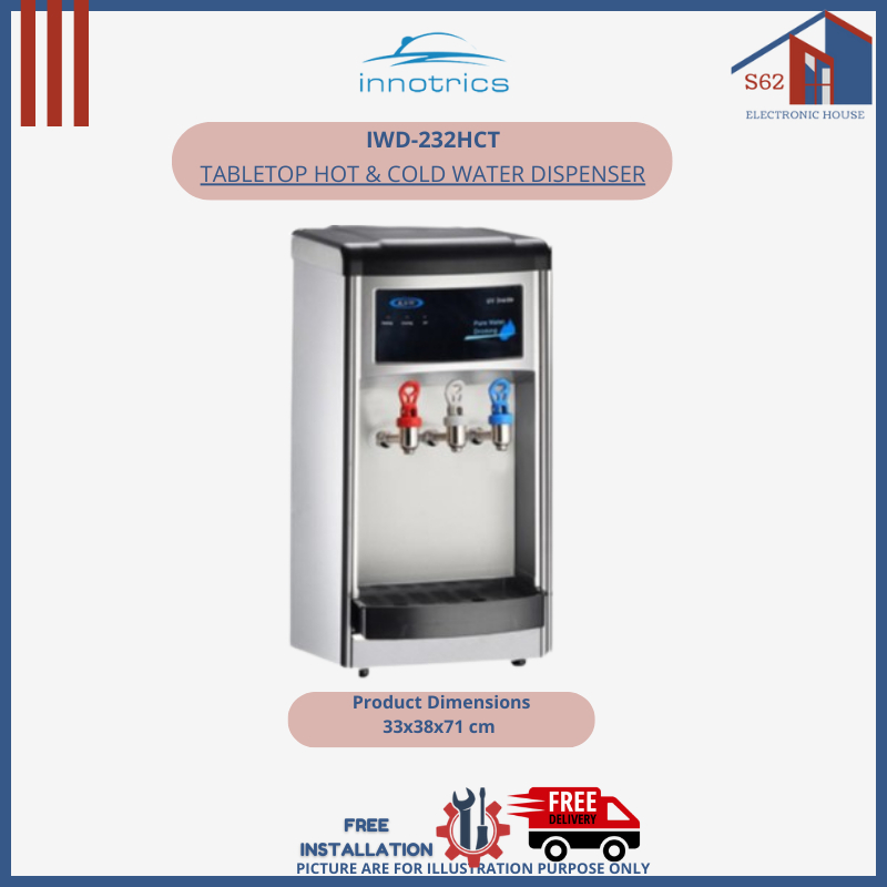 INNOTRICS IWD-232HCT TABLETOP HOT & COLD WATER DISPENSER | Shopee Singapore