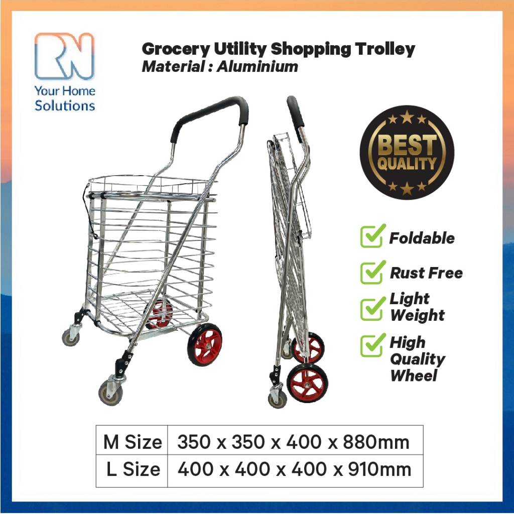 GROCERY UTILITY SHOPPING TROLLEY | Shopee Singapore