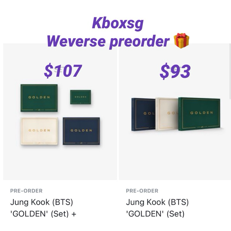 WEVERSE ORDER - BTS JUNGKOOK “GOLDEN” set and Weverse album / BTS ...