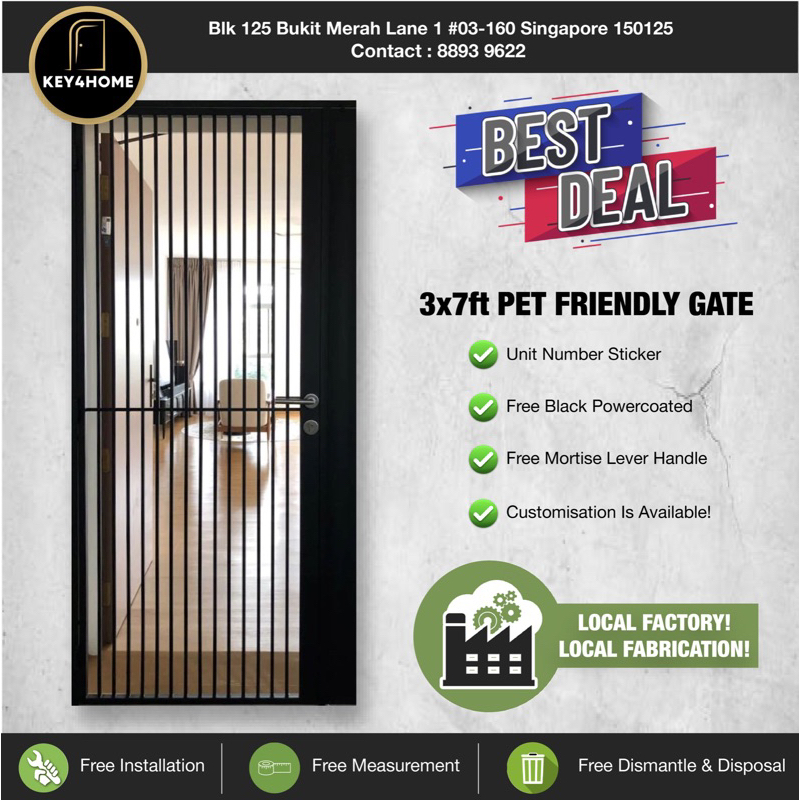 HDB Modern Pet Friendly Gate | Shopee Singapore