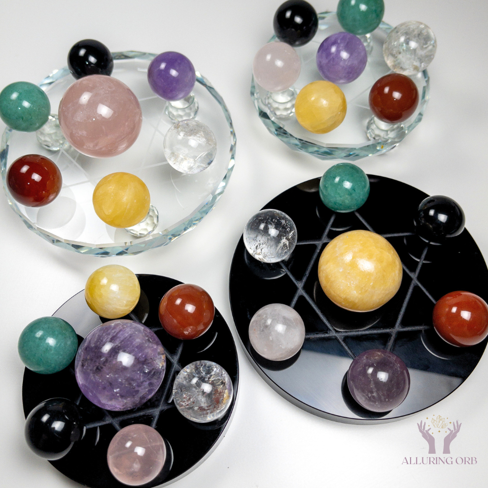 🔮🇸🇬 7 Chakra Sphere Display | Crystal Carvings | Natural Crystals ...