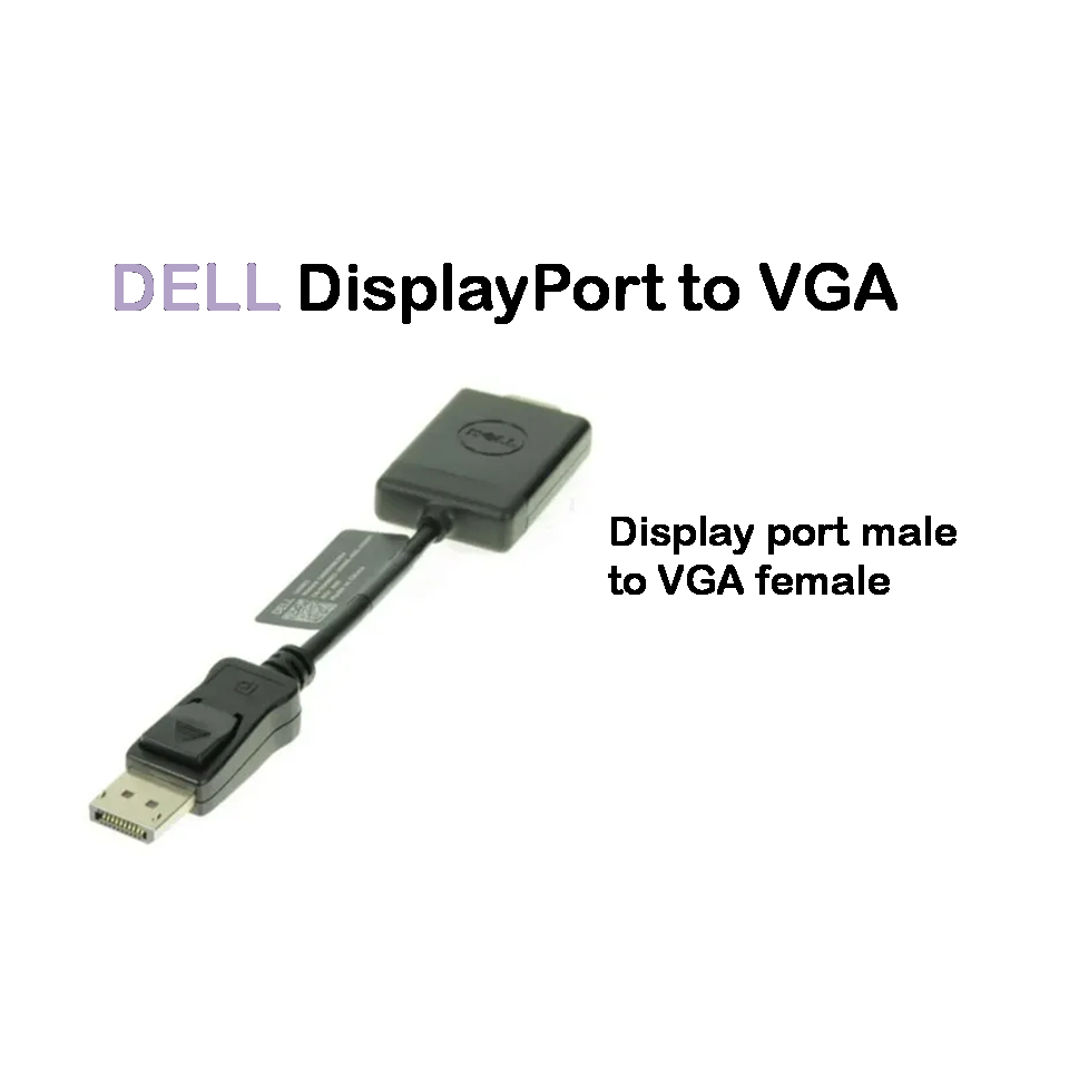 DELL/ HP DisplayPort to VGA Brand New | Shopee Singapore