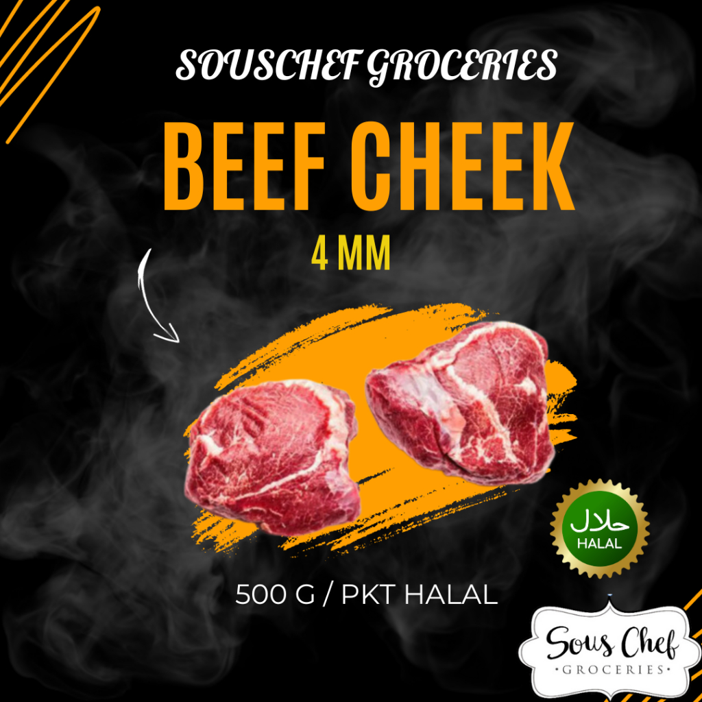 FROZEN BEEF CHEEK SLICES 4MM 500G/TRAY HALAL | Shopee Singapore