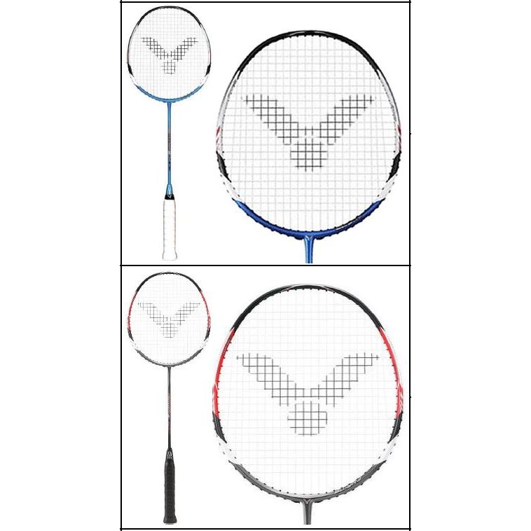 Victor Badminton Racket Brave Sword 12 4U-Blue and Red with stringing ...