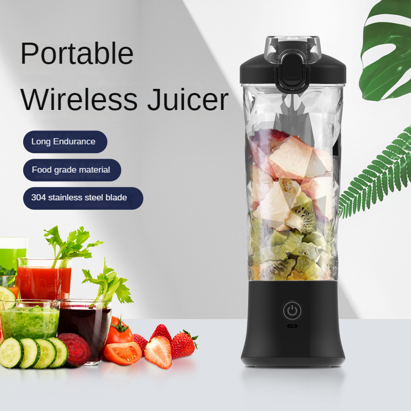600ML Portable Blender，Personal Juice Blender，Rechargeable Mini Mixer ...