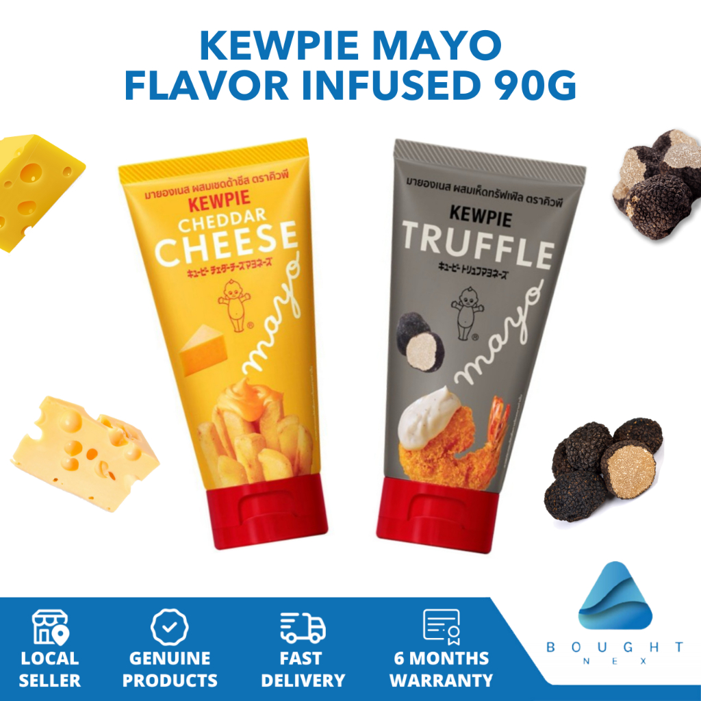 Kewpie Mayo 90g Infused Truffle Essence and Rich Cheddar Cheese Savory Flavored Mayonnaise ...