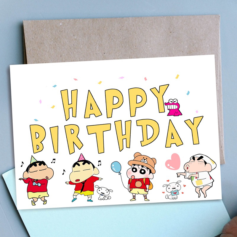 Cute Cartoon Cards Crayon Shin Chan La Bi Xiao Xin Gudetama Mofusand ...