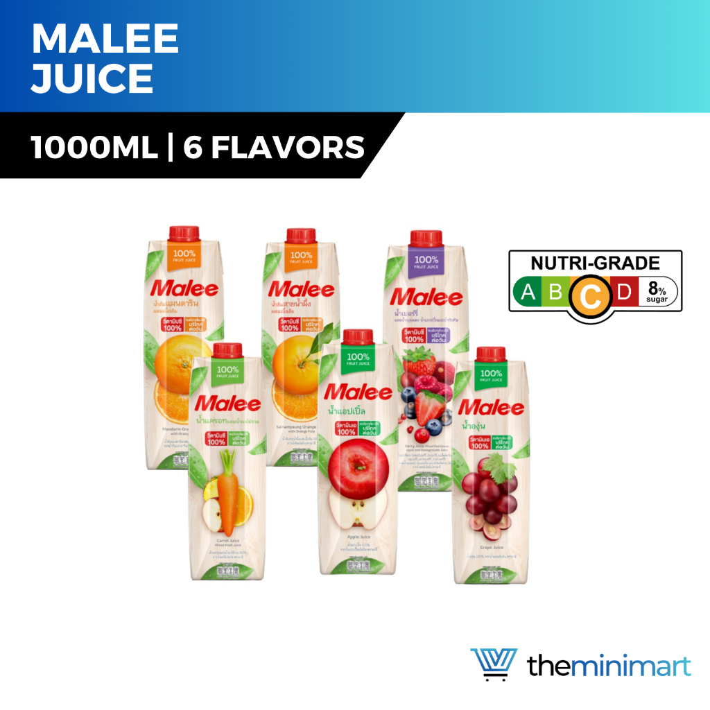Malee Juice 1000ml - Apple/Orange With Orange Pulp/Mixed Fruit/Mandarin ...