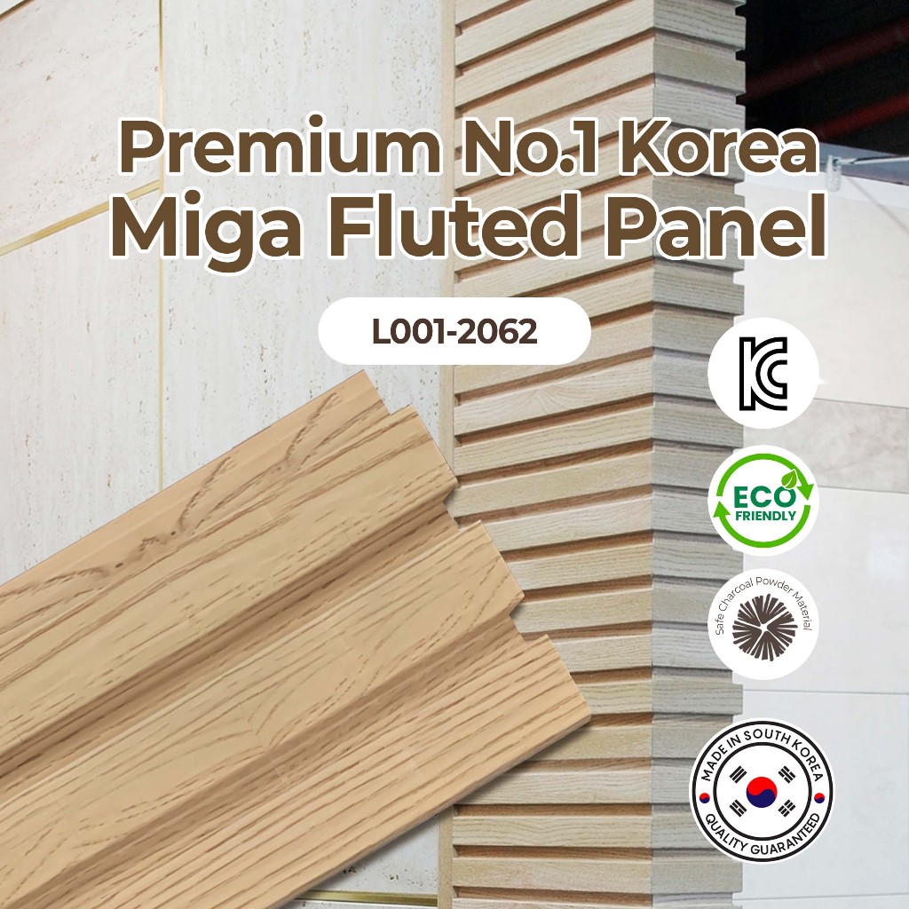 DEKOREA Miga Korean Louver Wall Panel Decoration Fluted Panel L001-2062 ...