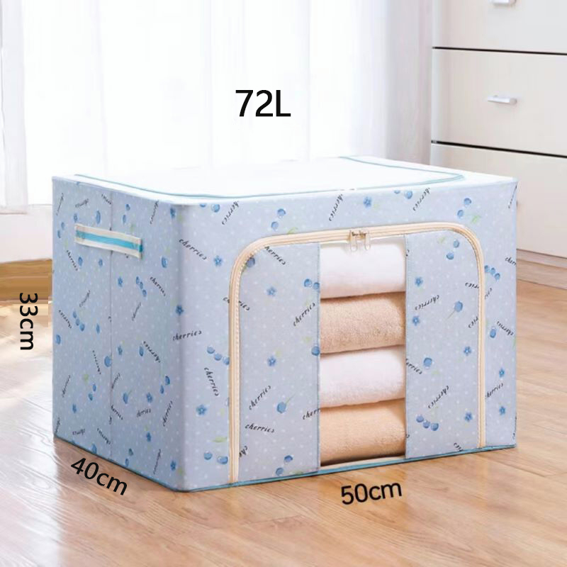 【READY STOCK】Thickened cotton and linen clothing storage box Large ...