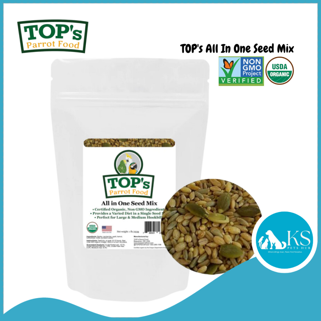 [Expiry: 06 30 2025] TOP's All In One Seed Mix 1lb Parrot Bird Food ...