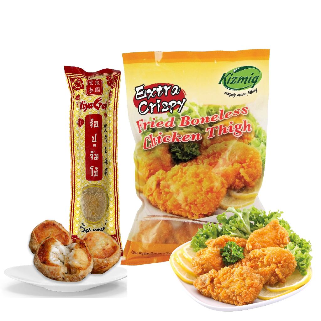 Viya Crab Frozen Crab Roll 250g & Kizmiq Extra Crispy Fried Boneless ...