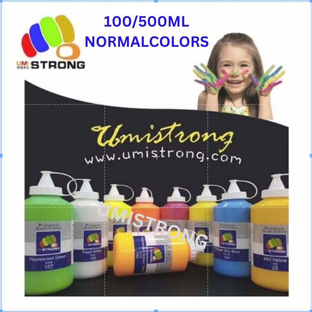 Umistrong Acrylic Paint 100ml/500ml (11-35) Acrylic Paints Water-based ...