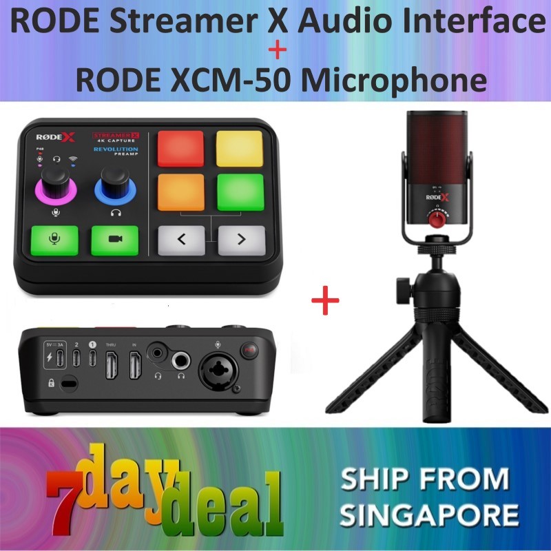Rode Streamer X Audio Interface and Video Capture Card + RODE XCM-50 ...