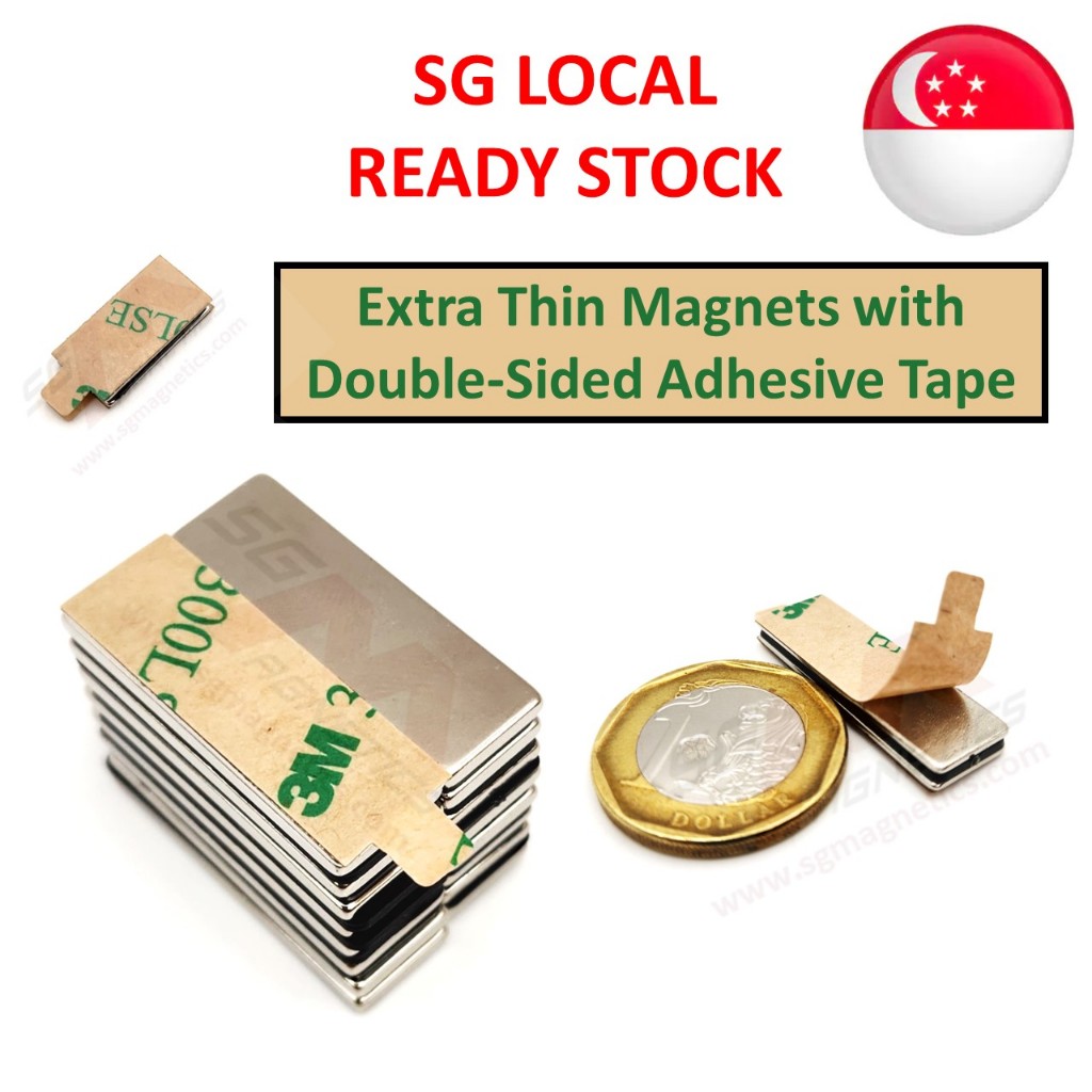 Extra Thin Magnets with Adhesive Tape for Light Duty Usage Only ...