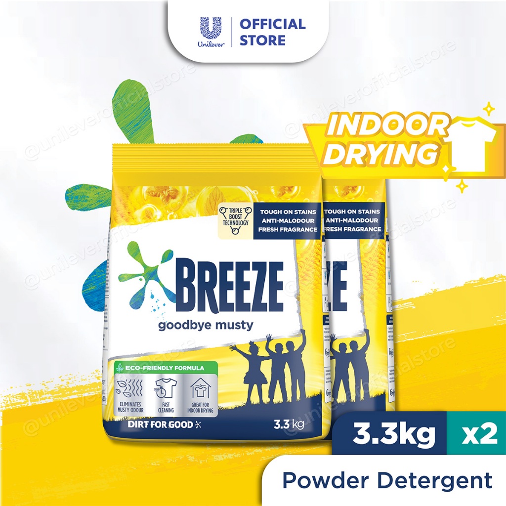 [Bundle of 2 Powder] Breeze Powder Detergent 3.3kg | Shopee Singapore