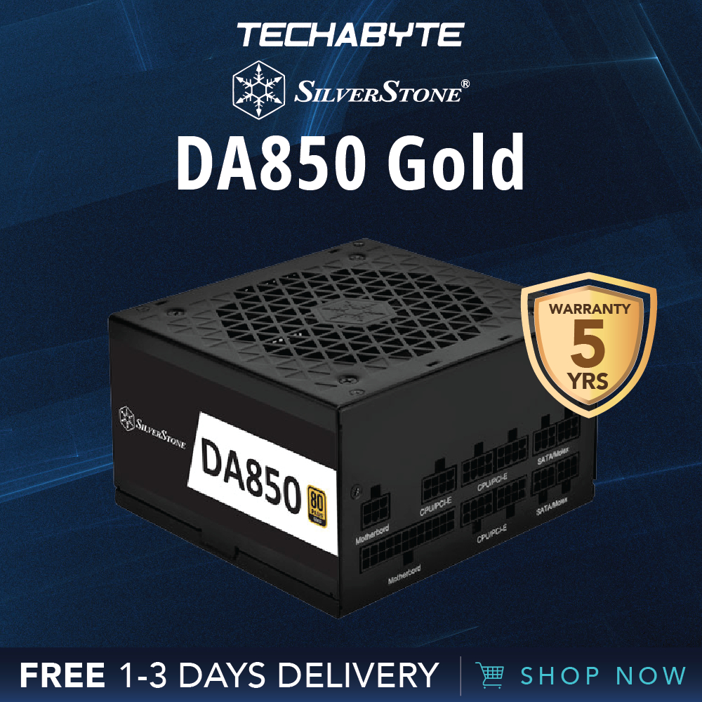 SilverStone DA850 Gold | 80 PLUS Gold 850W Fully Modular ATX Power Supply Unit | Shopee Singapore