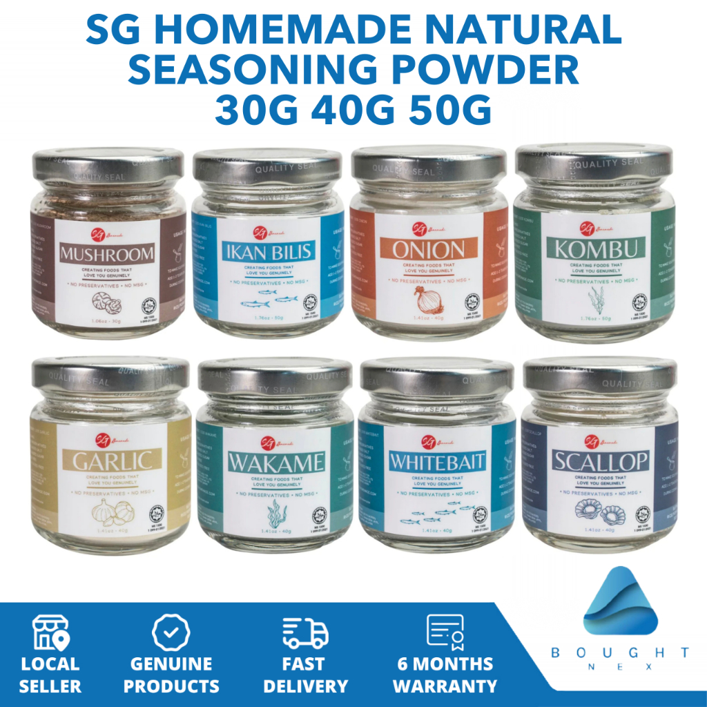SG Homemade Natural Seasoning Powder 30g 40g 50g Halal Babies Toddler ...