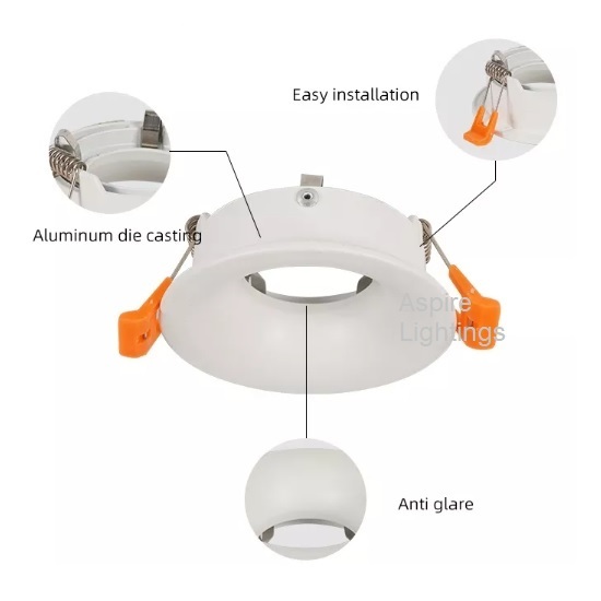 Down Light LED Downlight Fitting False Ceiling LED GU10 Holder ...