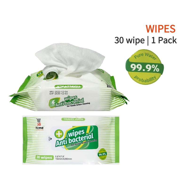 Travel Pack Antibacterial Wet Wipes l Soft Wet Wipes Purified Organic ...