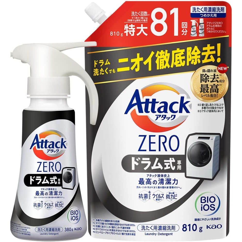 【Japan Direct】Attack ZERO Laundry Detergent, Liquid, Attack Liquid ...