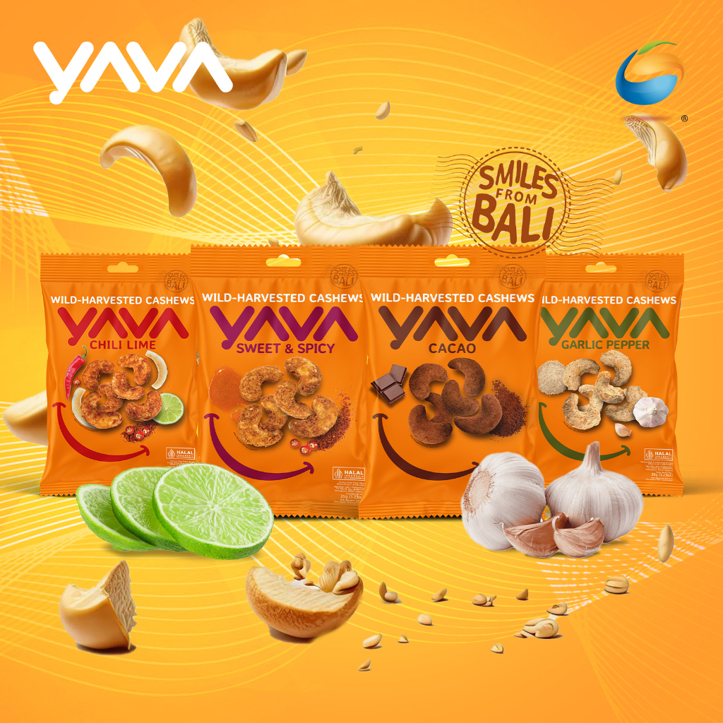 YAVA Wild-Harvested Cashews 35G (Cacao, Chilli Lime, Garlic Pepper ...