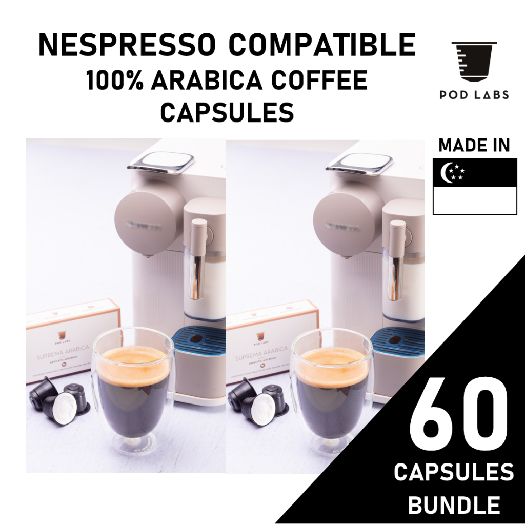 [Bundle of 6 Special] Pod Labs Nespresso Compatible Suprema Arabica (60 ...