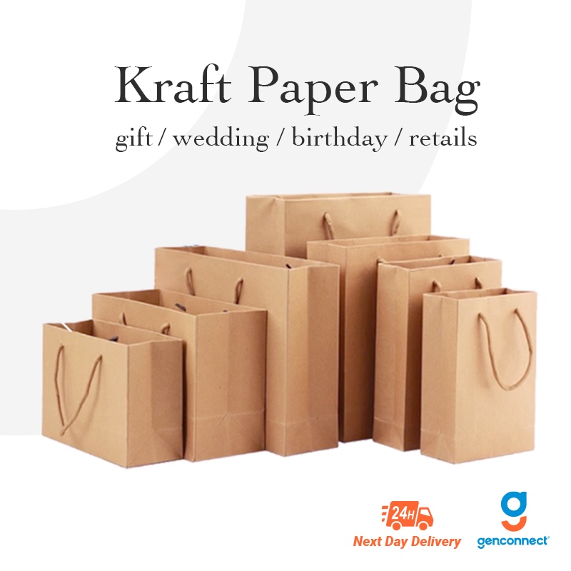 Kraft Rope Paper Bag Festival National Day Kraft Paper Bag Thick Bag ...