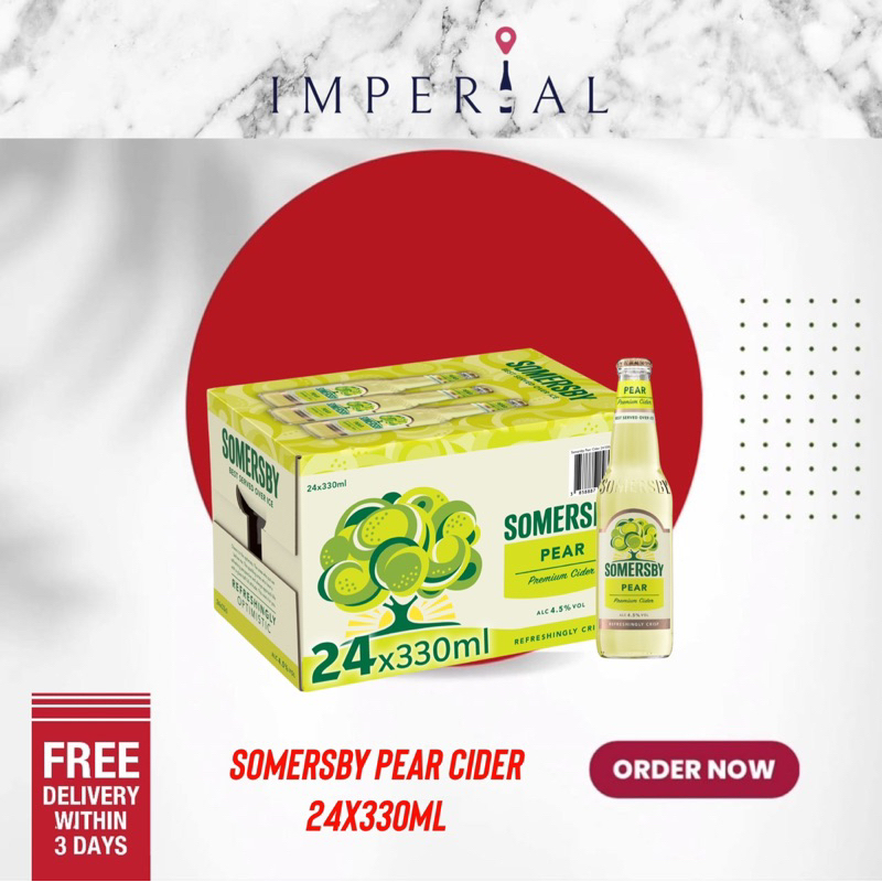 Somersby Pear Cider - 24X330ML (BBD: 09/2025) | Shopee Singapore