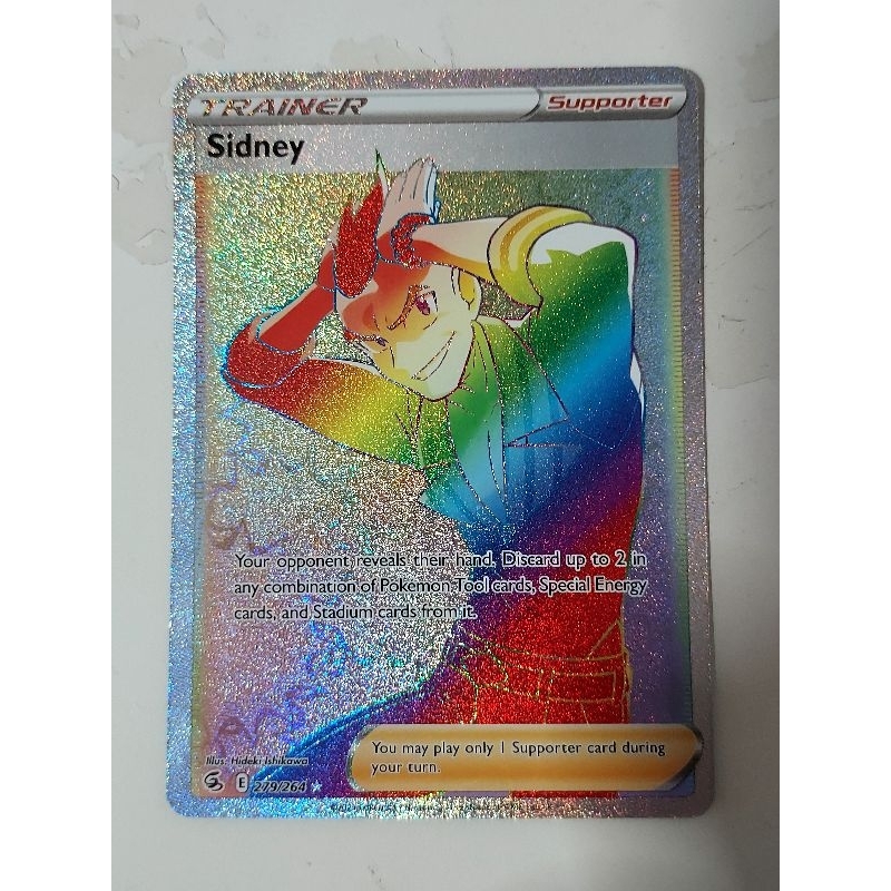 Pokemon sidney hyper rare rainbow fusion strike trainer supporter card ...