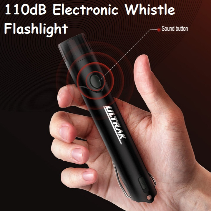 Electronic Whistle 110dB LED Flashlight Multifunction Sports Referee ...