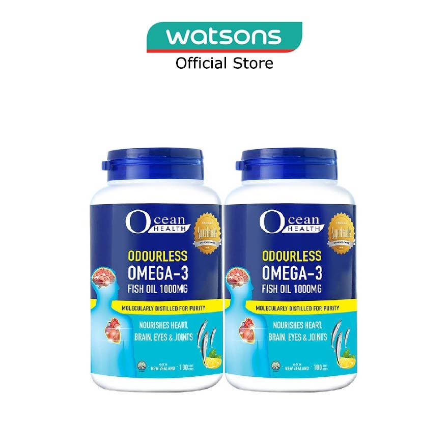 OCEAN HEALTH Odourless Omega-3 Fish Oil Softgel 1000mg Packset (For ...