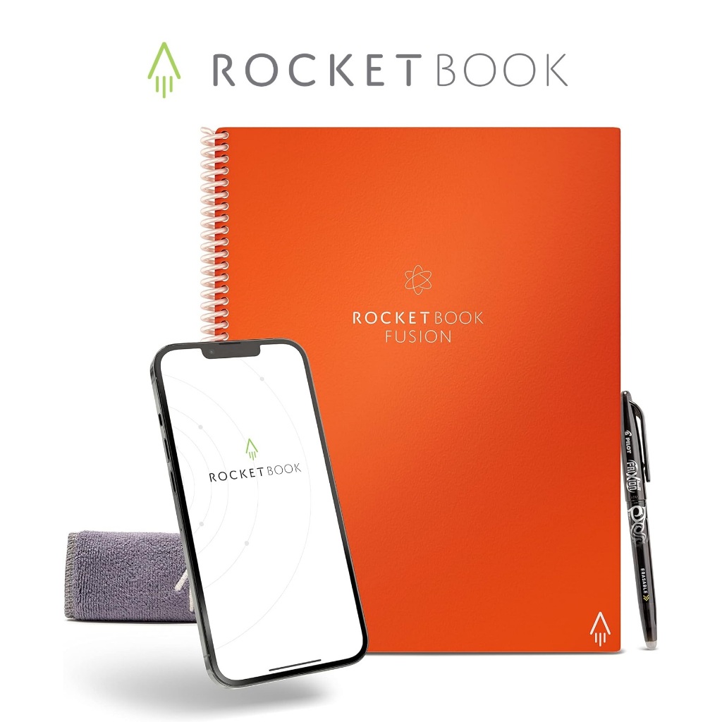 Rocketbook Fusion Smart Reusable Notebook - Calendar, To-Do Lists, and ...
