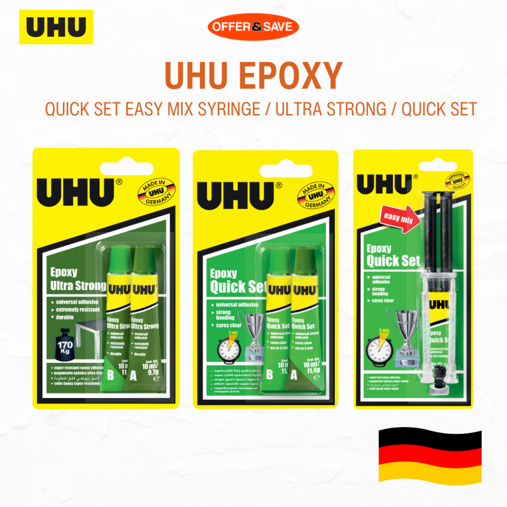 UHU EPOXY SERIES Universal Adhesive Durable UHU Epoxy Adhesive | Shopee ...