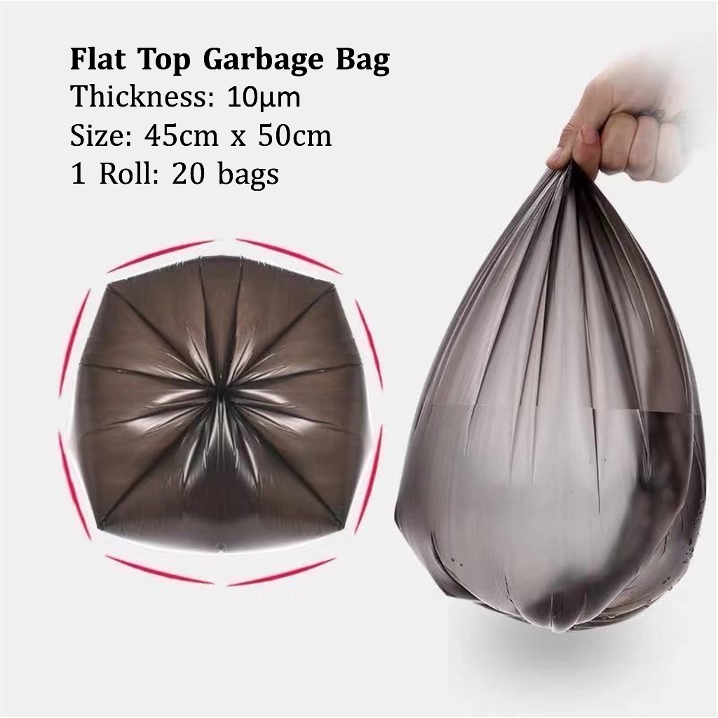 [SG Ready Stock] Garbage Bag Flat Handle Drawstring Breakpoint ...