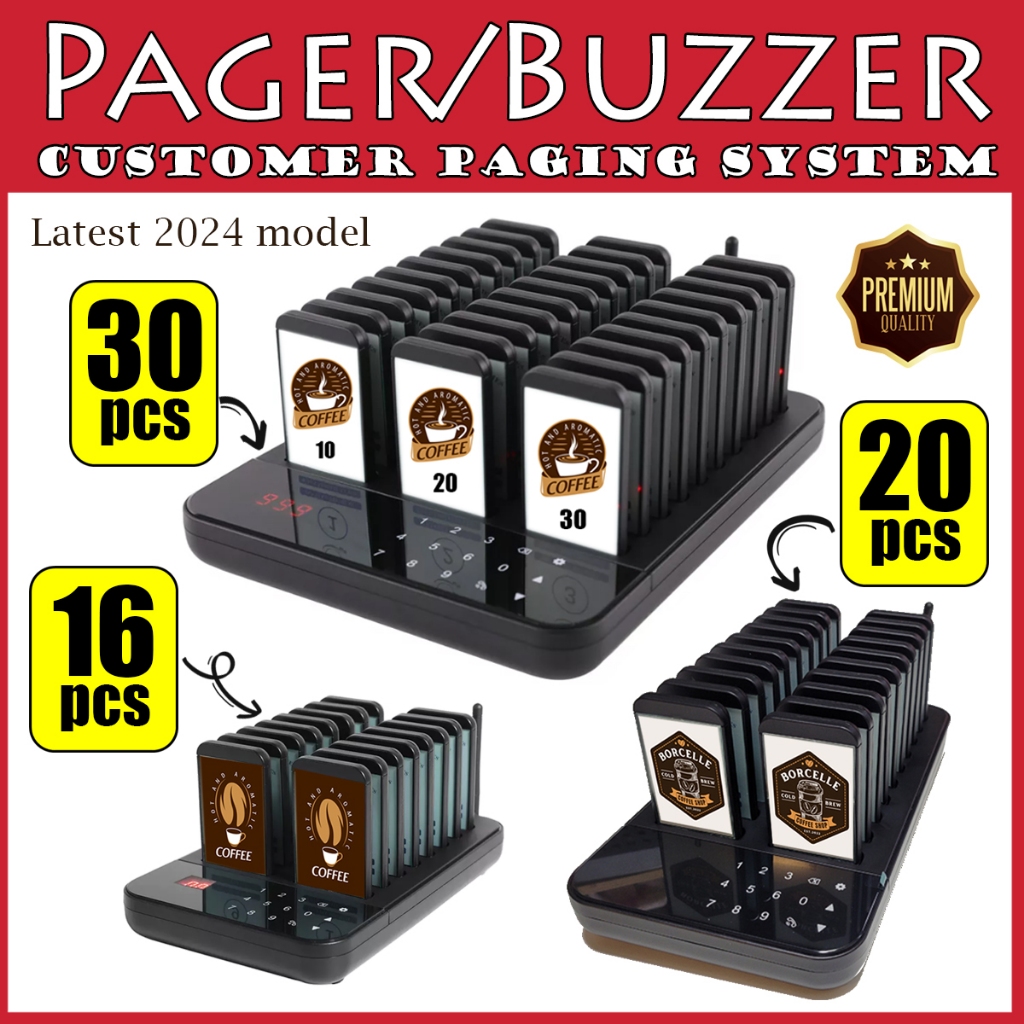 Buzzer 30pcs or 20pcs or 16pcs Top selling Paging System Hawker Centre ...