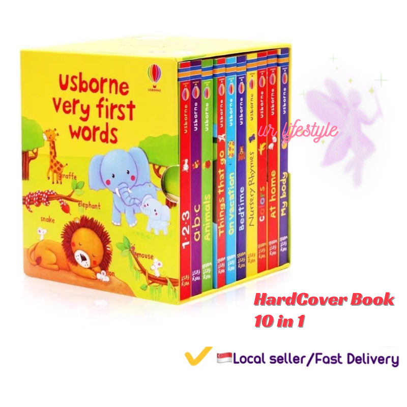 Usborne Very First Words English Board Books Set of 10 Preschool Early ...