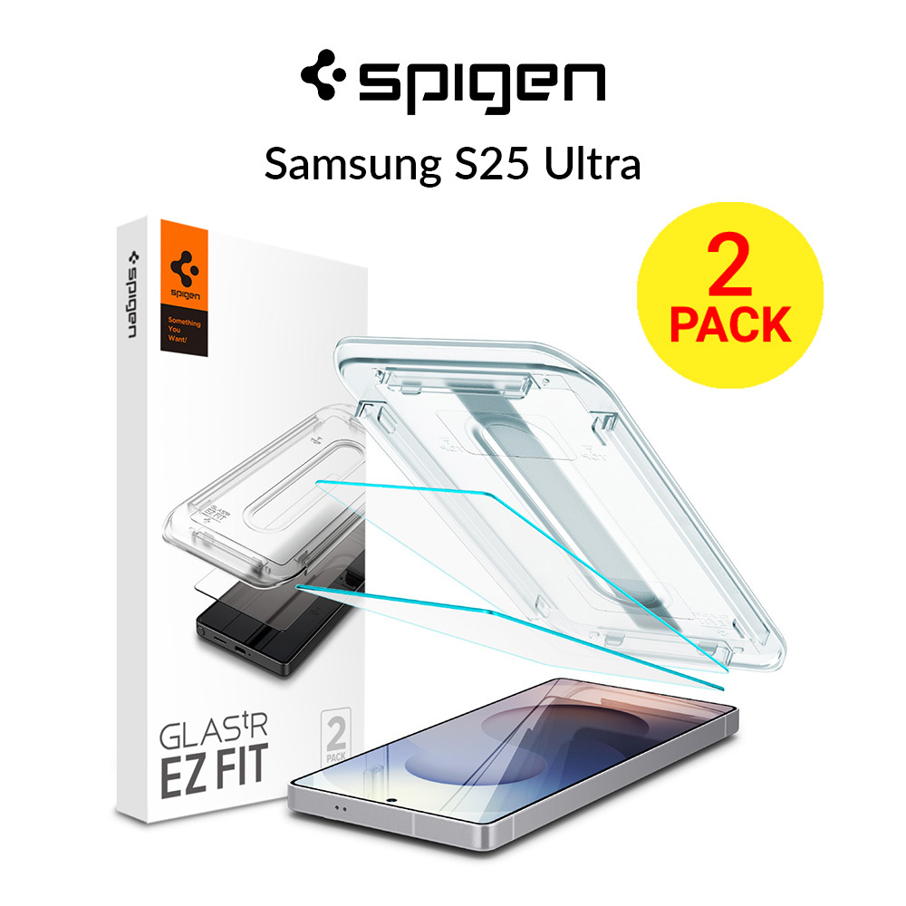 [2 Pack] Spigen Samsung S25 Ultra Screen Protector 6.9" Glas.tR EZ Fit ...