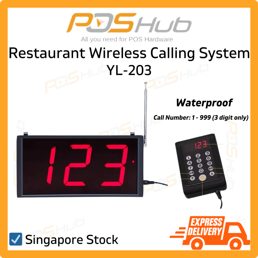Bubble Tea Restaurant Cafe Wireless Numbering Queue Food Drink Pick Up ...