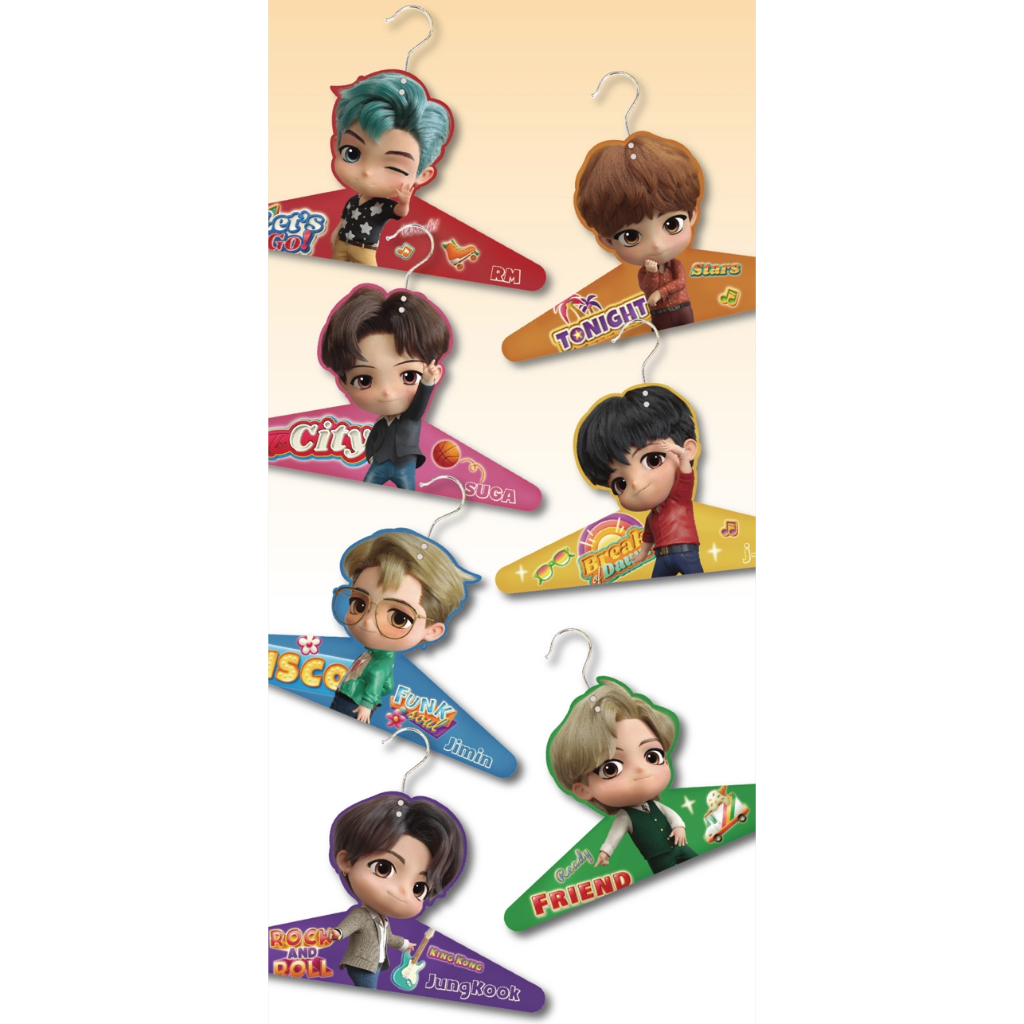 BTS (BangTan Boys) TinyTAN Hanger_Premium 7 Character Full Set Package ...