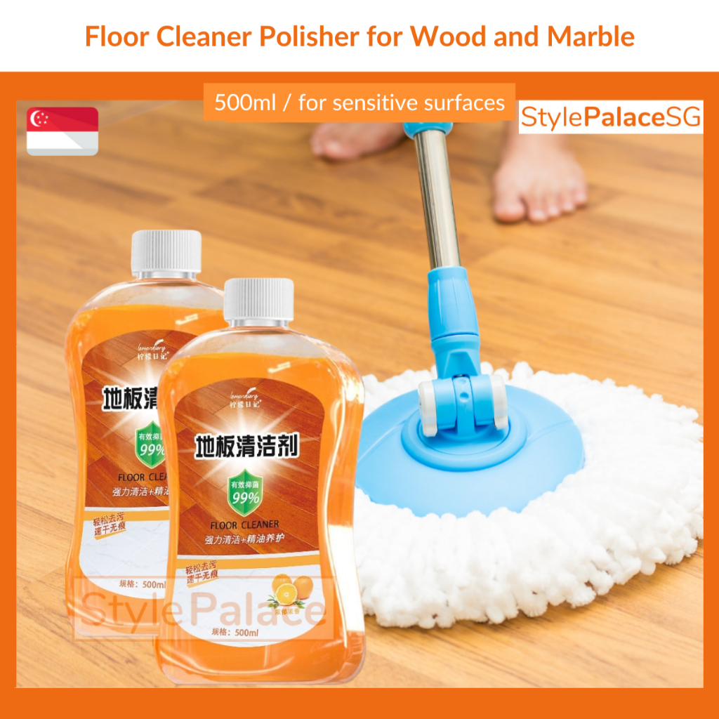 Wood Floor Cleaner liquid Polish and Clean Lemon Aroma Liquid (500ml ...