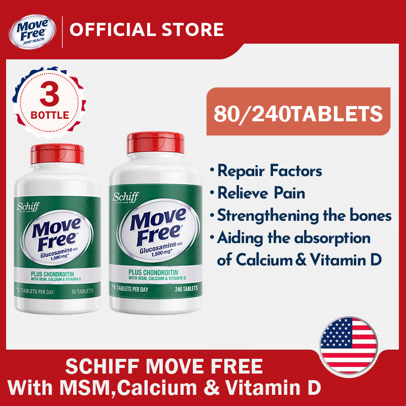 Move Free Glucosamine HCI 1500mg Supplement 80/240Tablets*3 (Plus ...