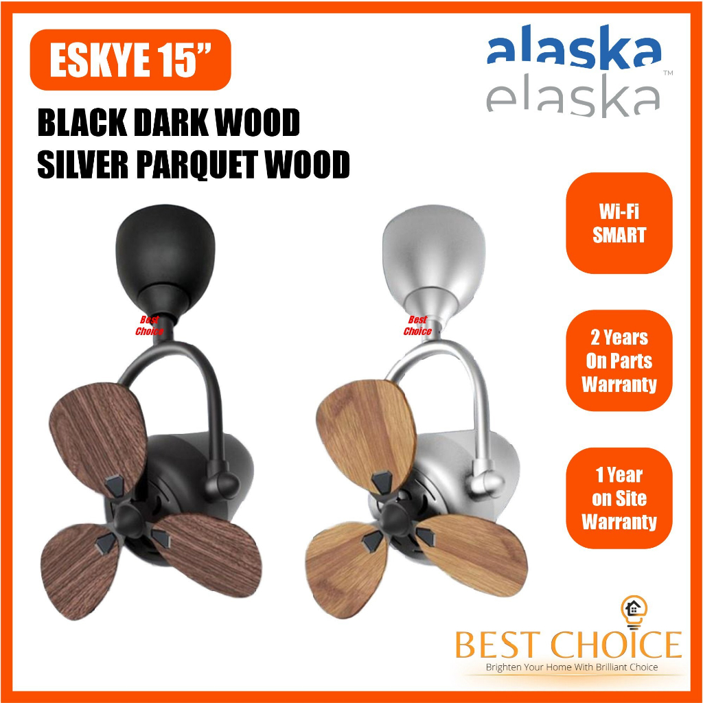 Alaska Eskye Smart Corner Fan 15inch +6-SPEED Remote + Smart Function ...