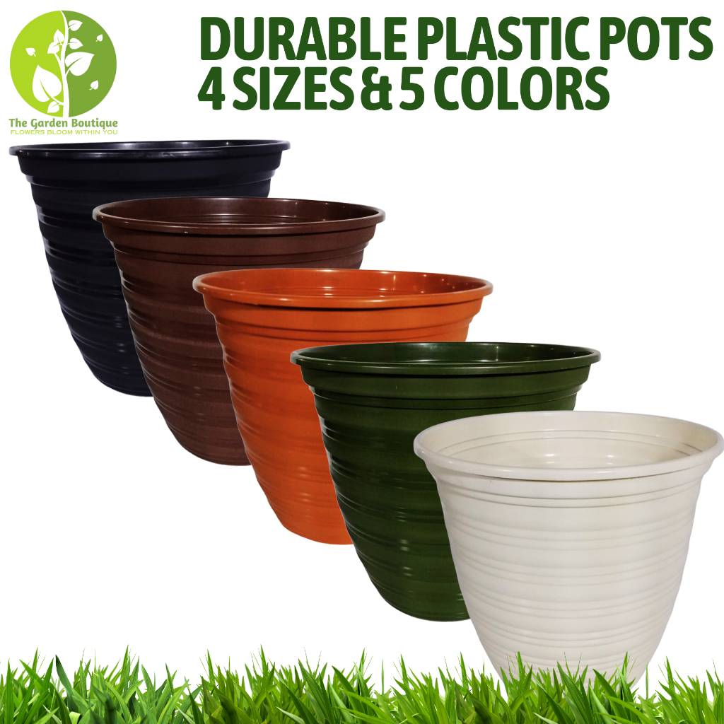 [Local Seller] Durable Plastic Pot/Flower, Vegetable, Plants Pot in 4 ...