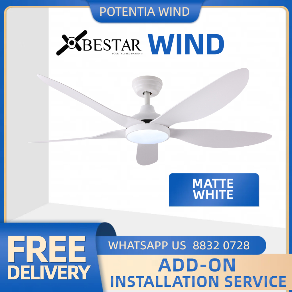 BESTAR WIND CEILING FAN 5 BLADES CEILING FAN WITH LED LIGHT ADD ON ...