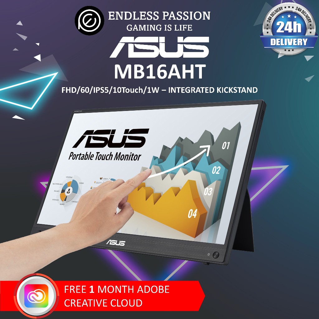 Asus ZenScreen Touch MB16AHT Portable Monitor | Shopee Singapore